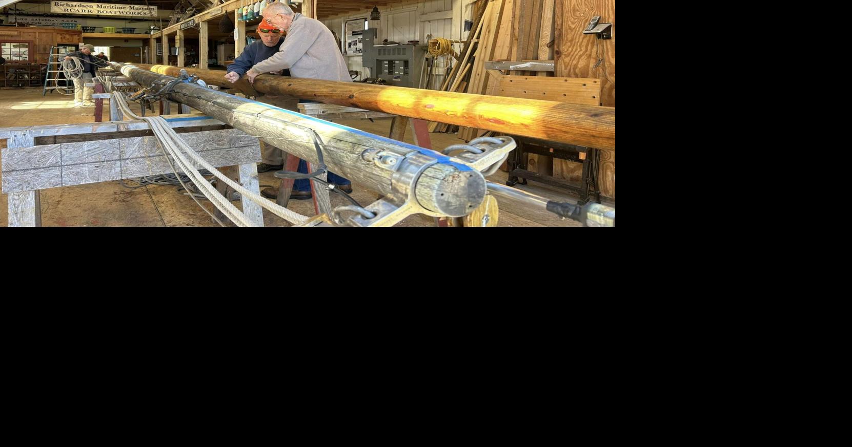 New Mast Prepared for Chesapeake Bay's Last Authentic Skipjack, Nathan ...