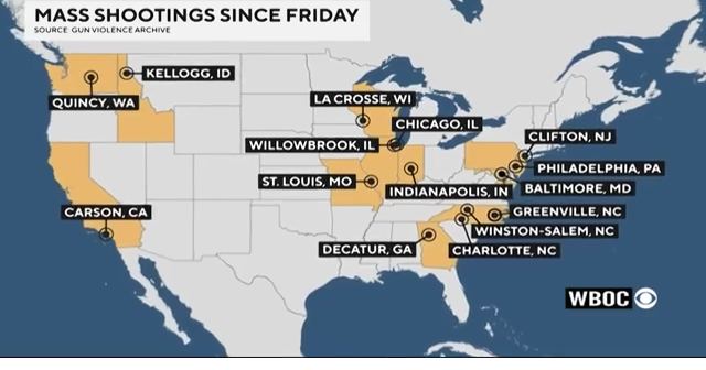 Weekend Gun Violence Erupts In Several Cities | Latest News | wboc.com