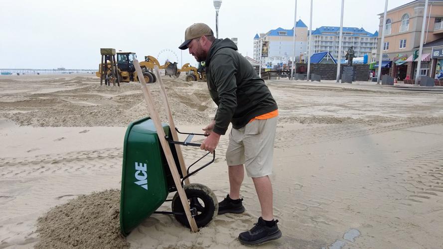 Ocean City Boardwalk Turns Into a Sandbox After Heavy Winds and Rain ...