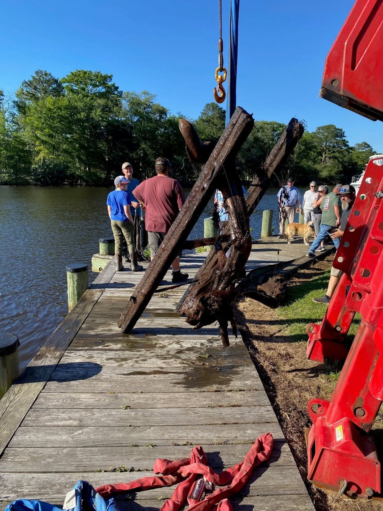 Mystery object pulled from Pocomoke River after magnet fisher's ...