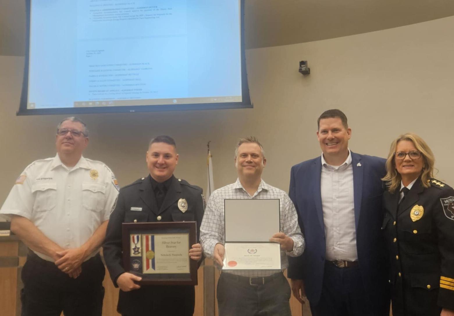 Morris Police Officer & Civilian Receive Life Saving Awards | Local ...