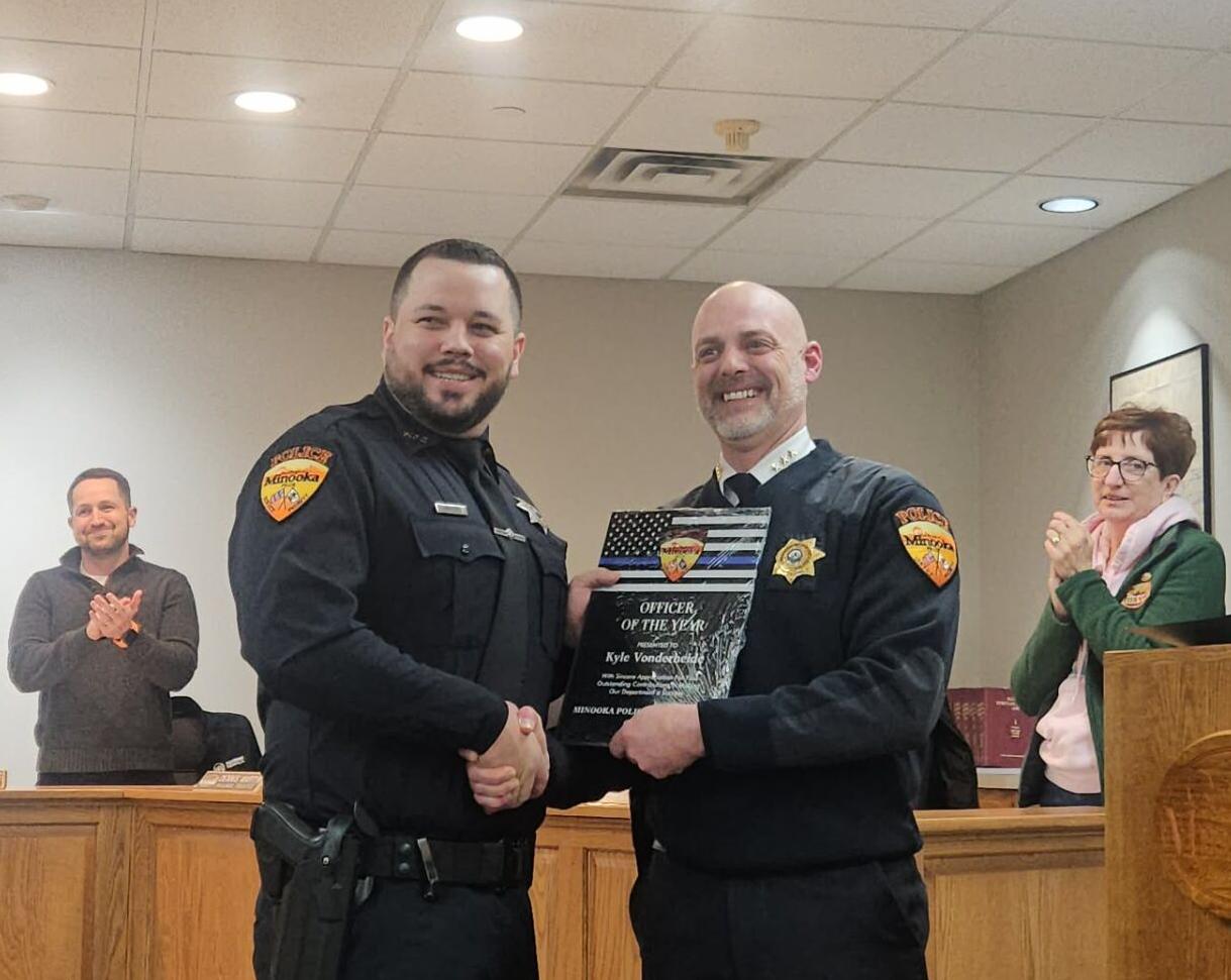 Kyle Vonderheide Named Minooka Police Officer of the Year | Local News ...