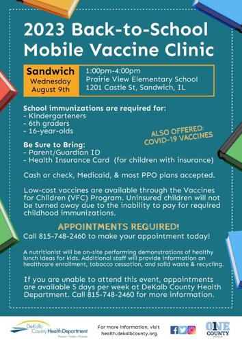 Back-to-school immunization clinic coming to Sandwich | Wspynews ...