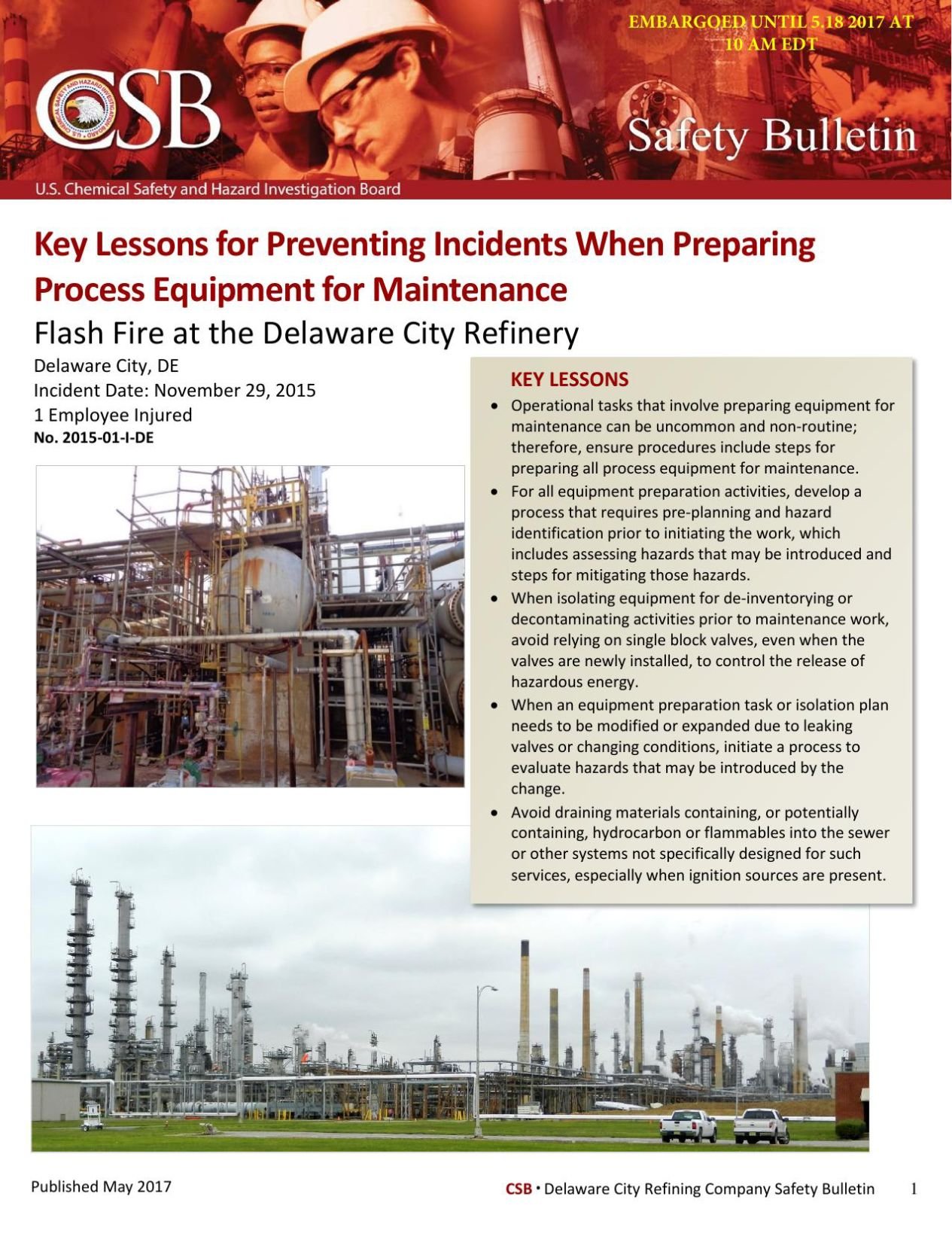 VIDEO | Investigators complete probe into Nov. 2015 flash fire at ...