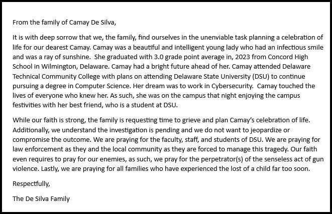 Remembering Camay Mitchell De Silva | | wdel.com