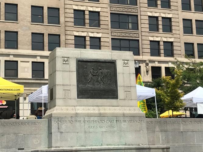 Re-envisioned Rodney Square gets new fountains, Caesar Rodney statue's ...