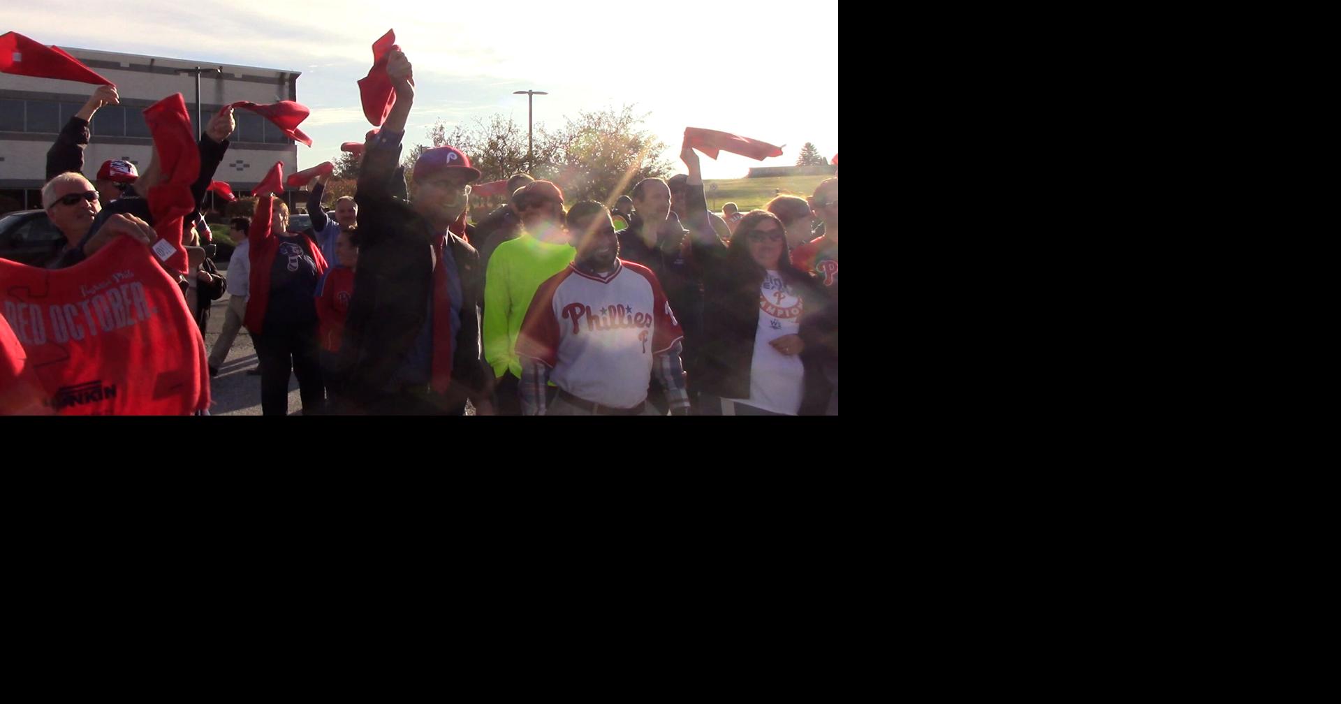 VIDEO | Phillies flag flies at New Castle Co. pep rally | The Latest ...