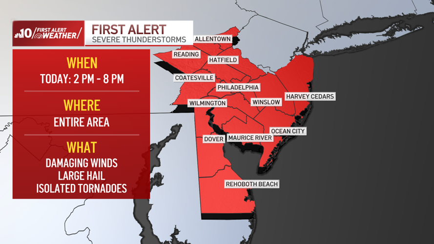 Storms packing damaging winds, tornado threat to hit Delaware during ...