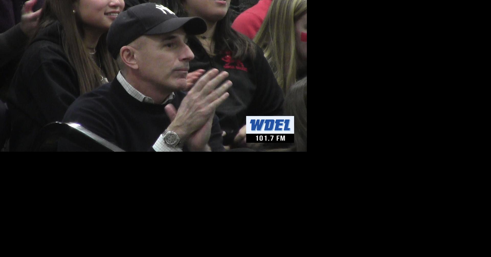 Former TODAY show host Matt Lauer watches Saint Andrew's vs ...