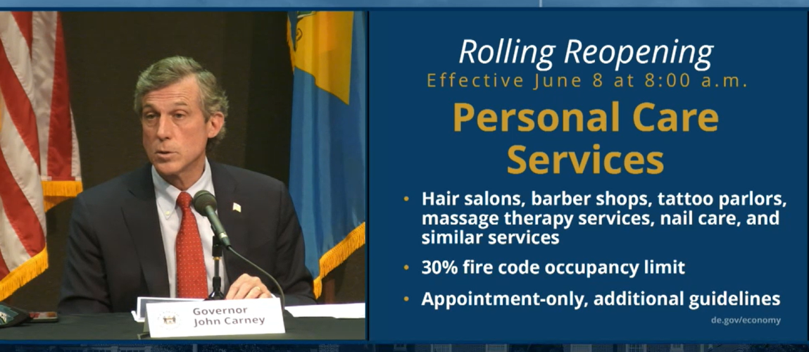Carney announces details, date for Phase II of Delaware's reopening ...