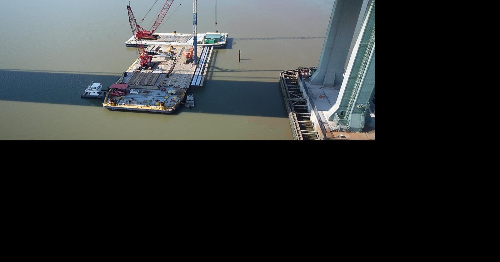 Collision protection system work underway on Delaware Memorial Bridge ...