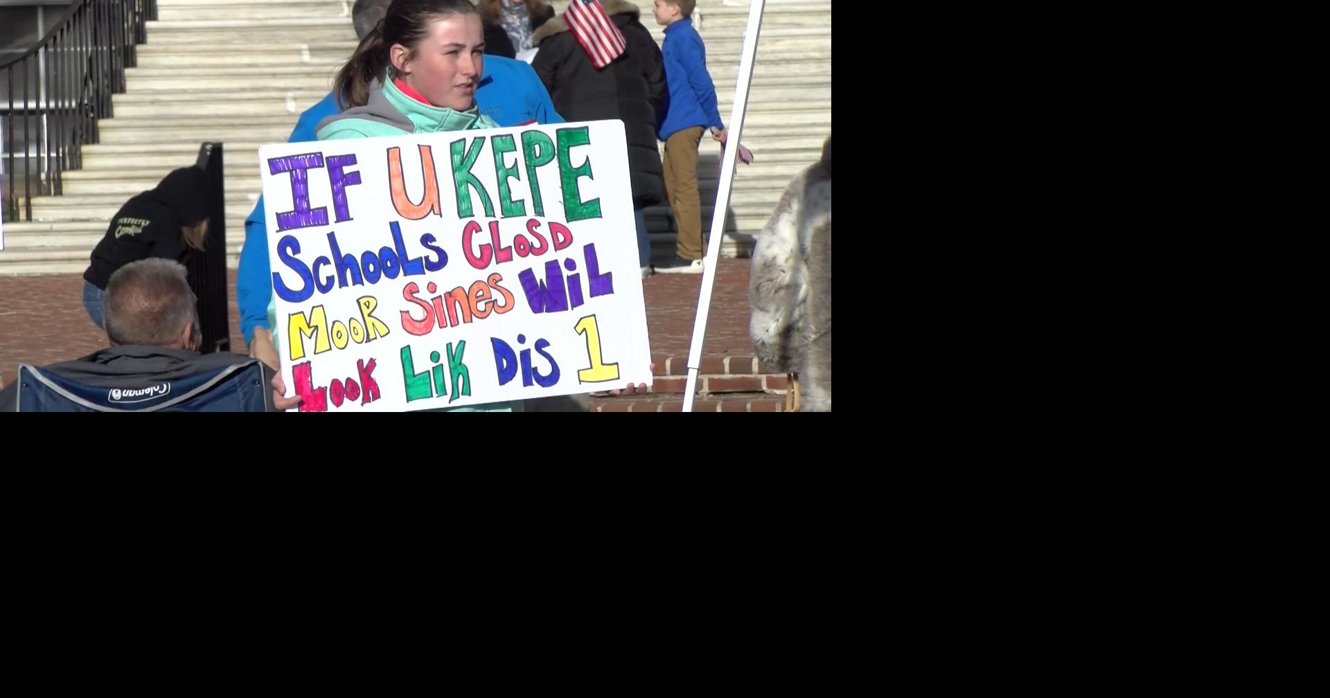 Protest calling for Delaware schools to fully reopen held at ...
