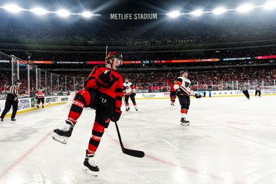 Devils beat Flyers 6-3 before of 70,328 at MetLife Stadium | Sports ...