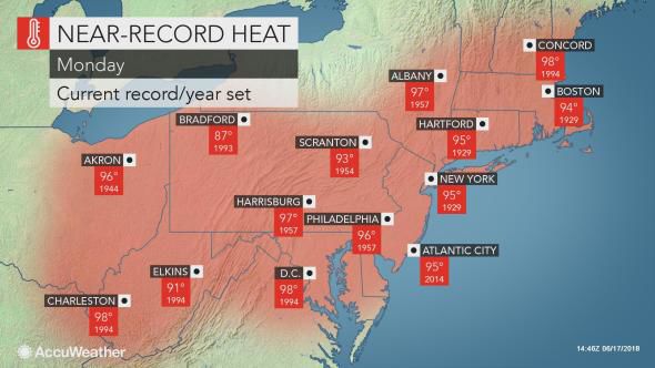 Heat, humidity get jump on summer solstice in mid-Atlantic, northeast ...