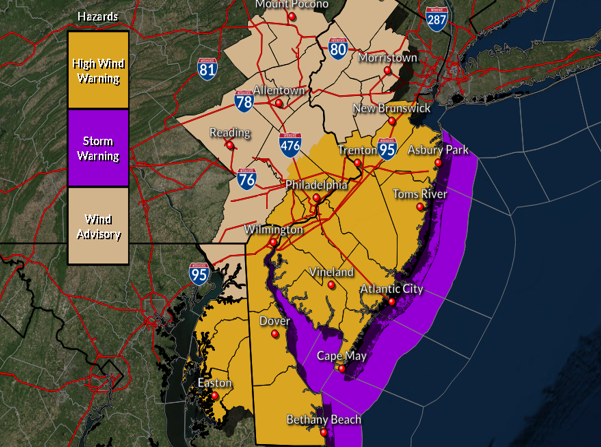 High winds, severe weather predicted Monday in Delaware | The Latest ...