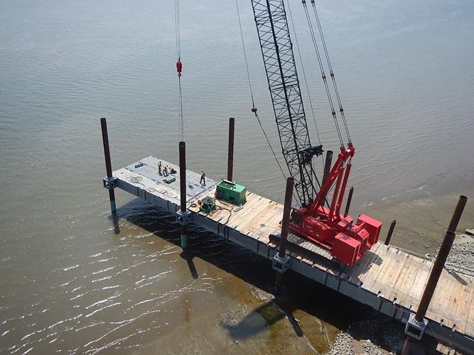 Collision protection system work underway on Delaware Memorial Bridge ...