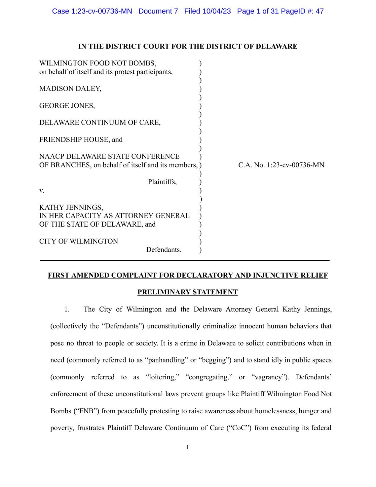Additional plaintiffs join federal complaint over anti-loitering ... Additional plaintiffs join federal complaint over anti-loitering ...