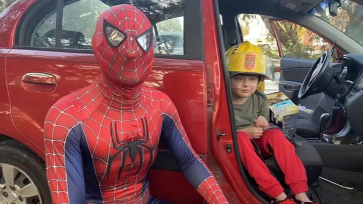 Spider-Man makes surprise visit to Boston, Kentucky, boy battling ...