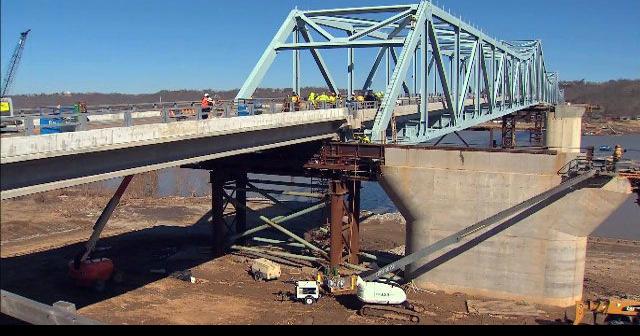 RAW: Time-lapse video of Milton-Madison Bridge slide | News from WDRB ...