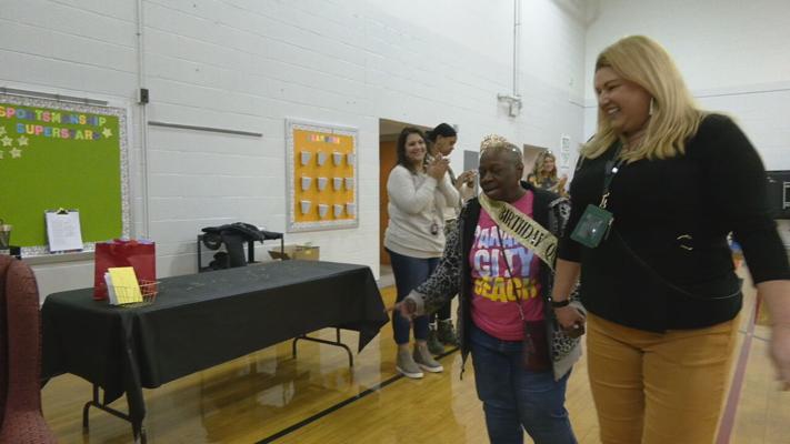 JCPS elementary school holds surprise party for beloved substitute ...