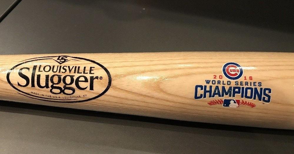 Louisville Slugger Chicago Cubs World Series bats start rolling off the ...