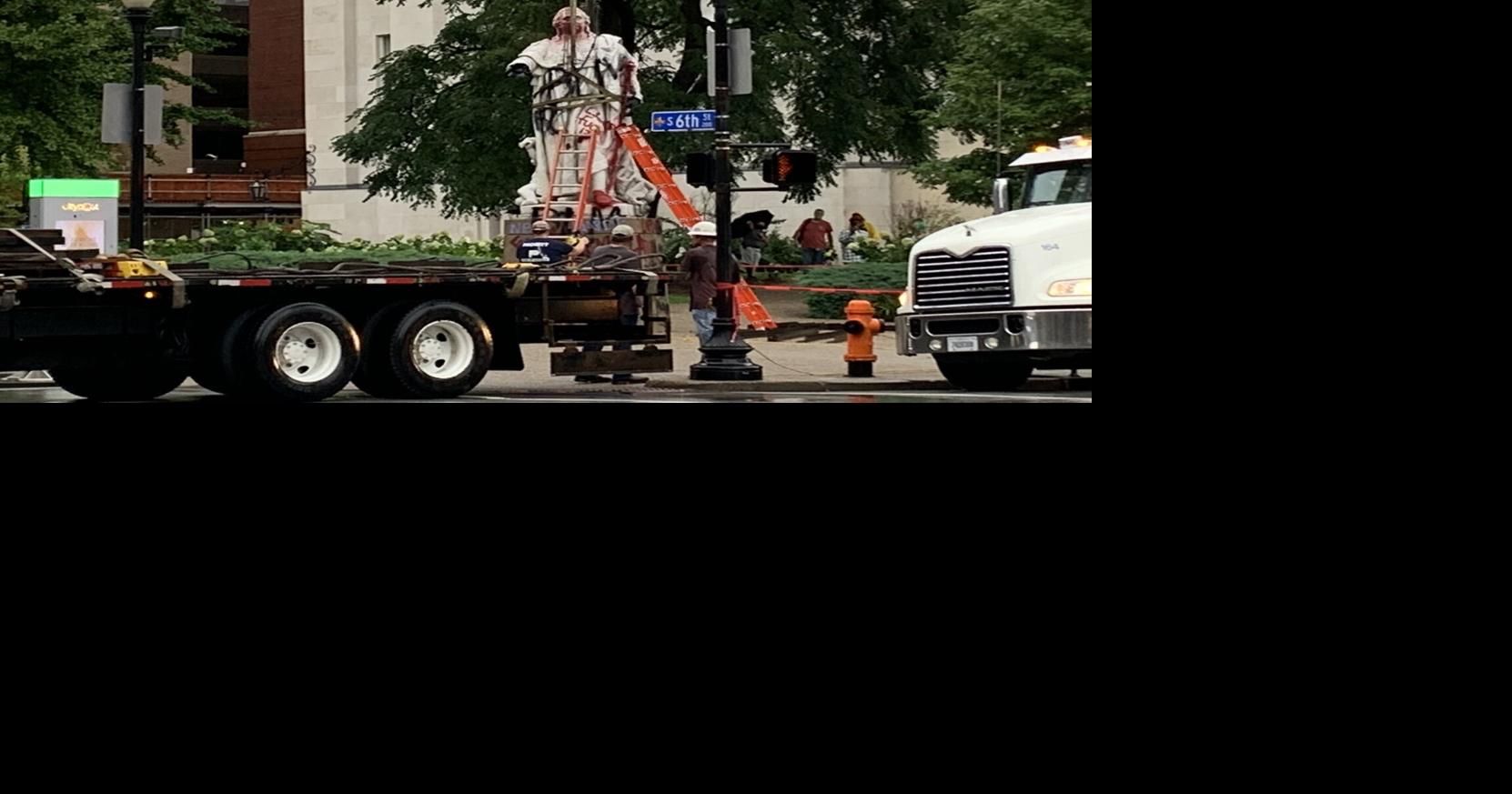 King Louis statue removed from downtown Louisville | Local News | wdrb.com