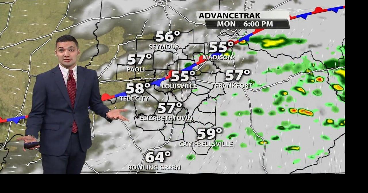 WDRB Meteorologist Bryce Jones' Louisville weather forecast for Monday ...