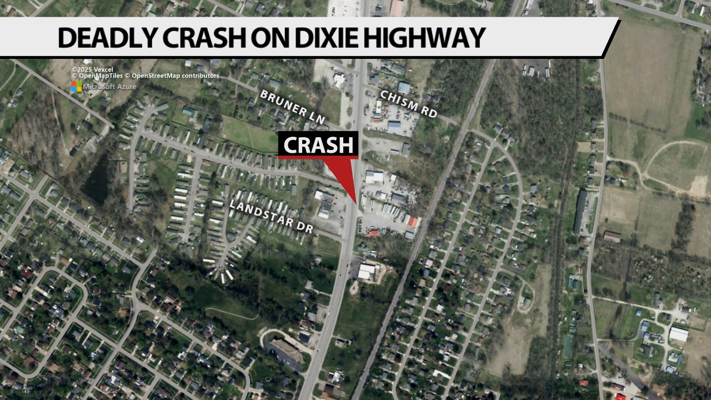 Man killed, woman injured in three-vehicle crash on Dixie Highway, LMPD ...