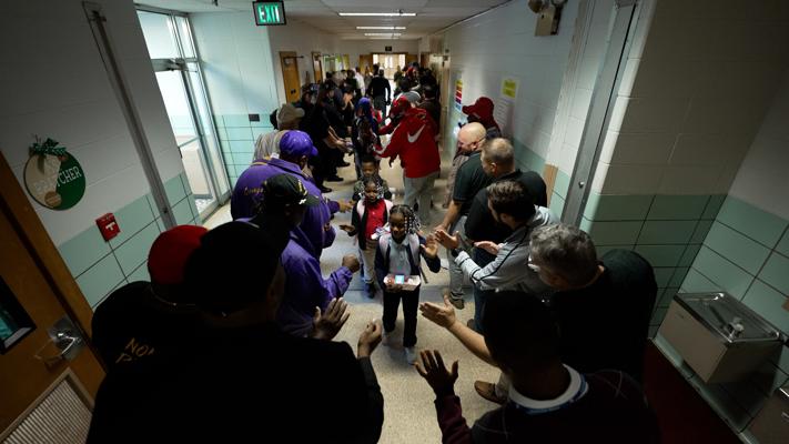 JCPS 'Flash Dads' surprise students at Byck Elementary | Local News ...
