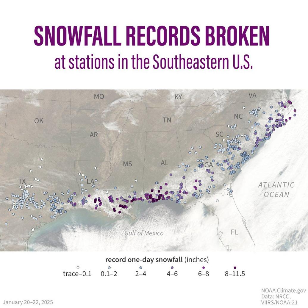 Snowfall Records Broken: Historic January 2025 snowstorm in the ...