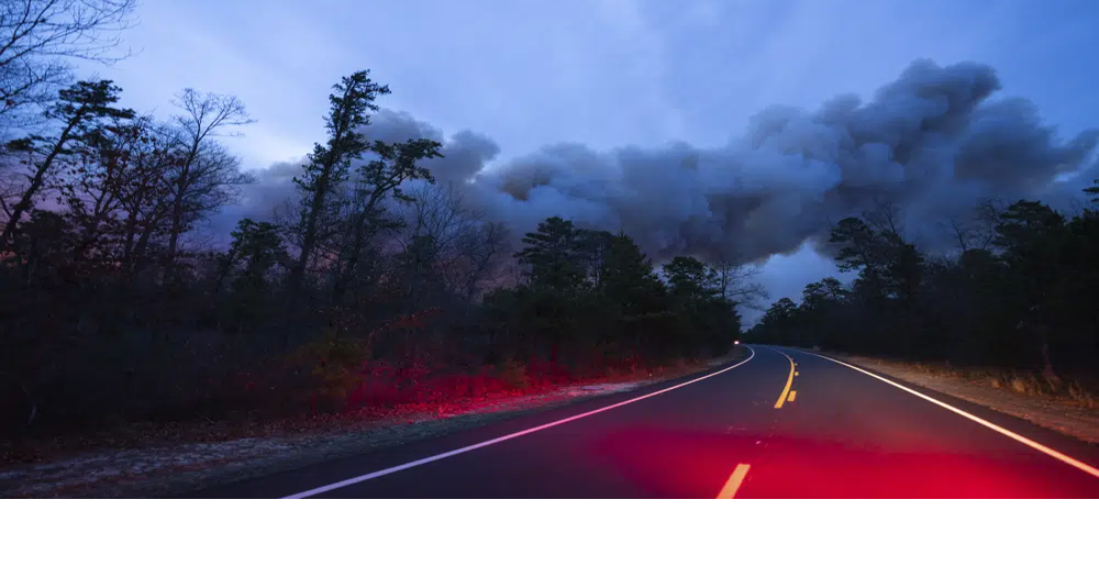 Smoke from New Jersey wildfire | | wdrb.com