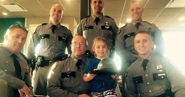Five-year-old girl buys ice cream for troopers following funeral of ...