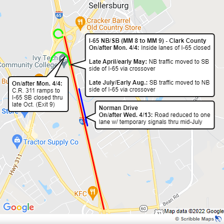 $5M pipe replacement project on I-65 in Sellersburg to impact traffic ...