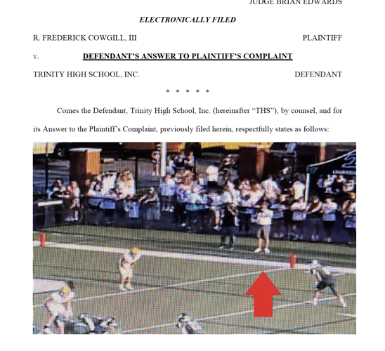 Court dismisses Fred Cowgill's suit against Trinity after agreement ...