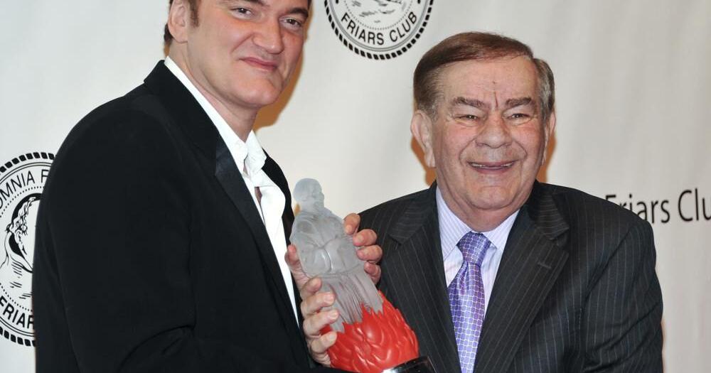 Quentin Tarantino poses with Friars Club Dean Freddie Roman | | wdrb.com