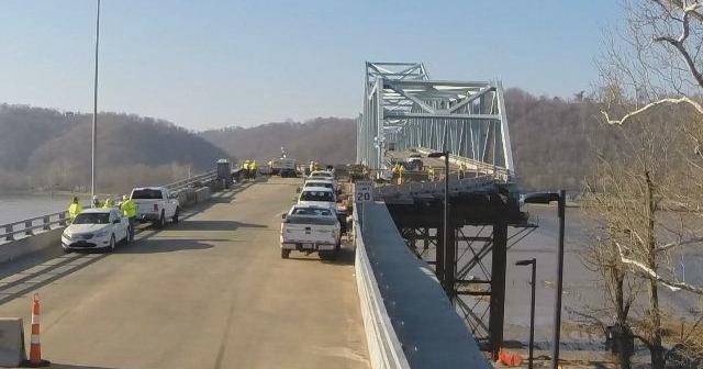 TIME LAPSE: Milton-Madison Bridge slides 16 feet | Local News | wdrb.com