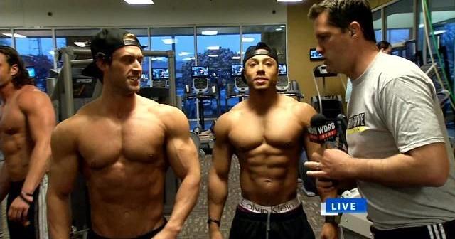 Body builders prepare for the National Physique Committee Derby ...