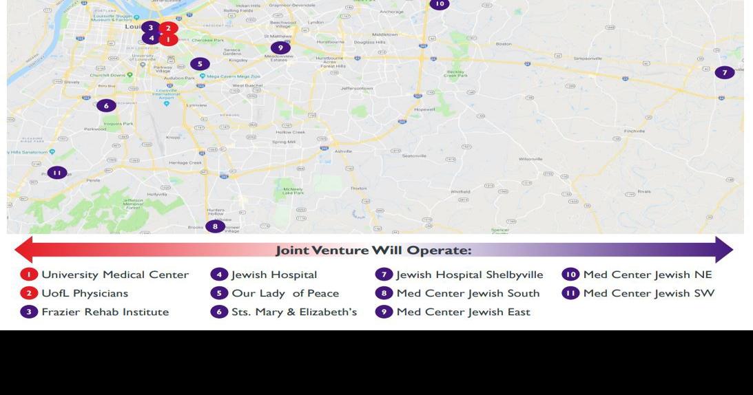 U of L healthcare joint venture map | | wdrb.com