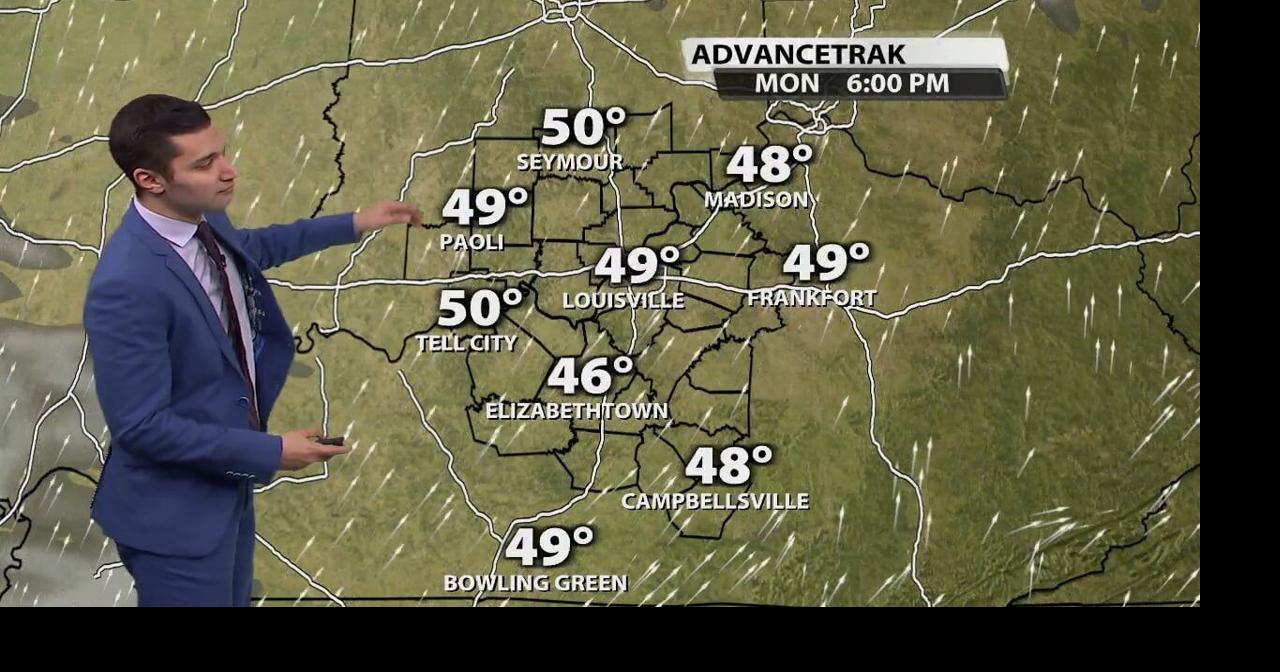 WDRB Meteorologist Bryce Jones' Louisville weather forecast for Monday ...