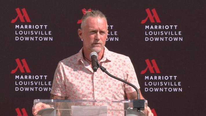 Ethan the dog honored with 'Kentucky Humane Hero' banner in downtown ...