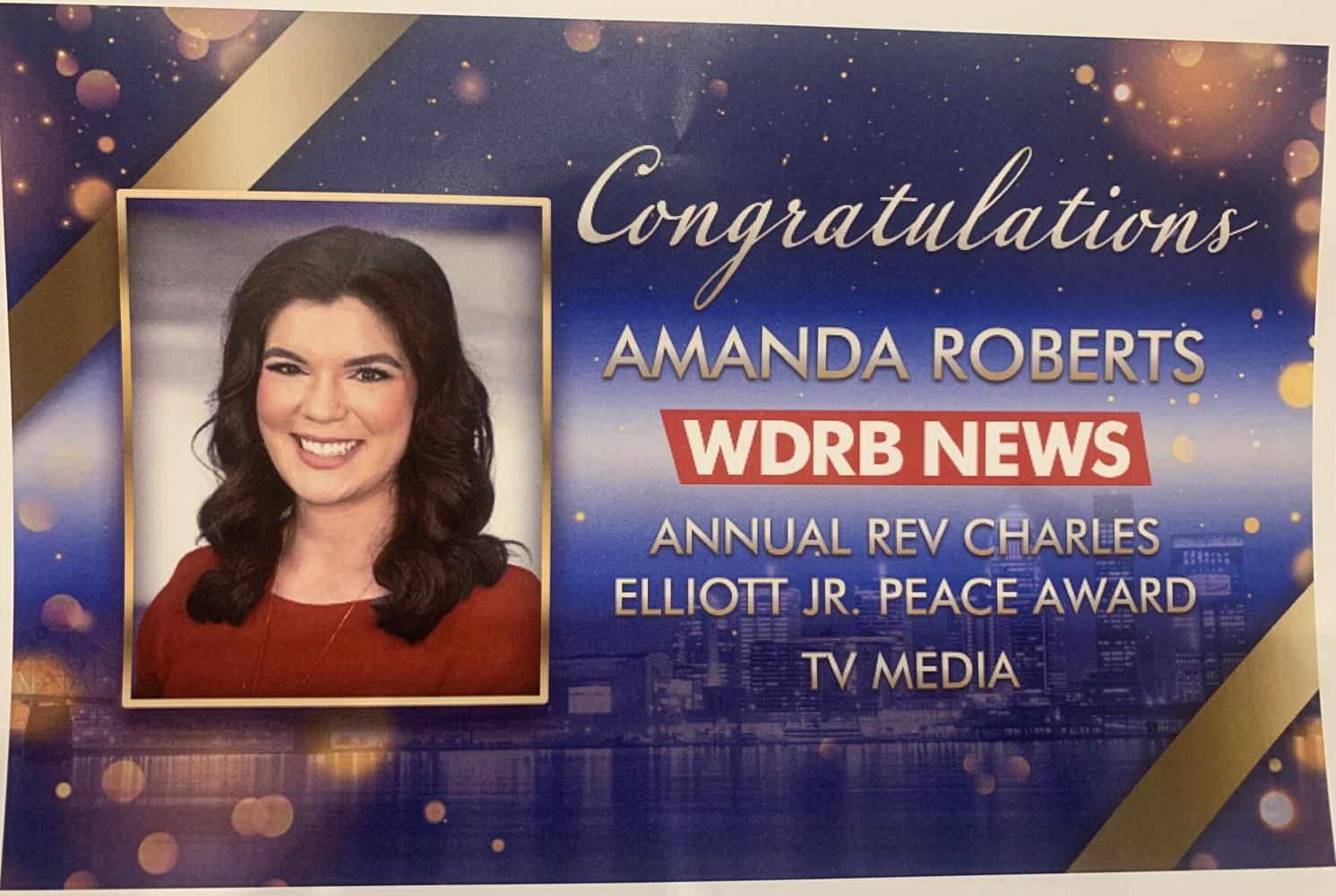 WDRB reporter Amanda Roberts receives award for outstanding community service | Local News ...