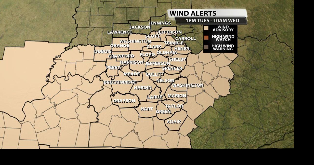 Wind Advisory in effect for our area Tuesday | Weather Blog | wdrb.com