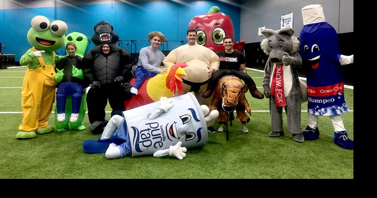 Humans vs Mascots in the Mascot Bowl XII Combine.... with a twist ...