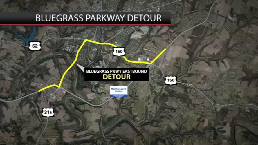 Bluegrass Parkway traffic being detoured through Bardstown after bridge ...