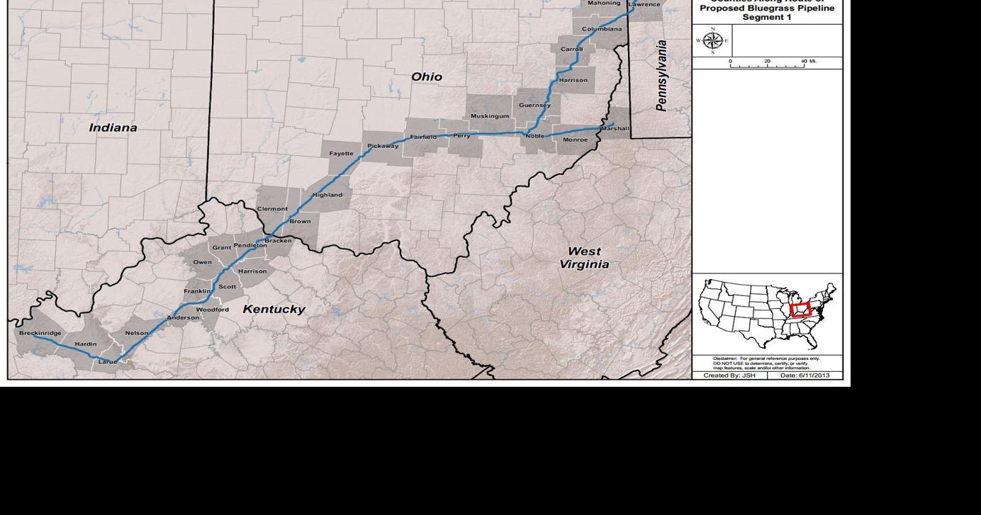 Bluegrass Pipeline expected to run through 13 Kentucky counties | Local ...