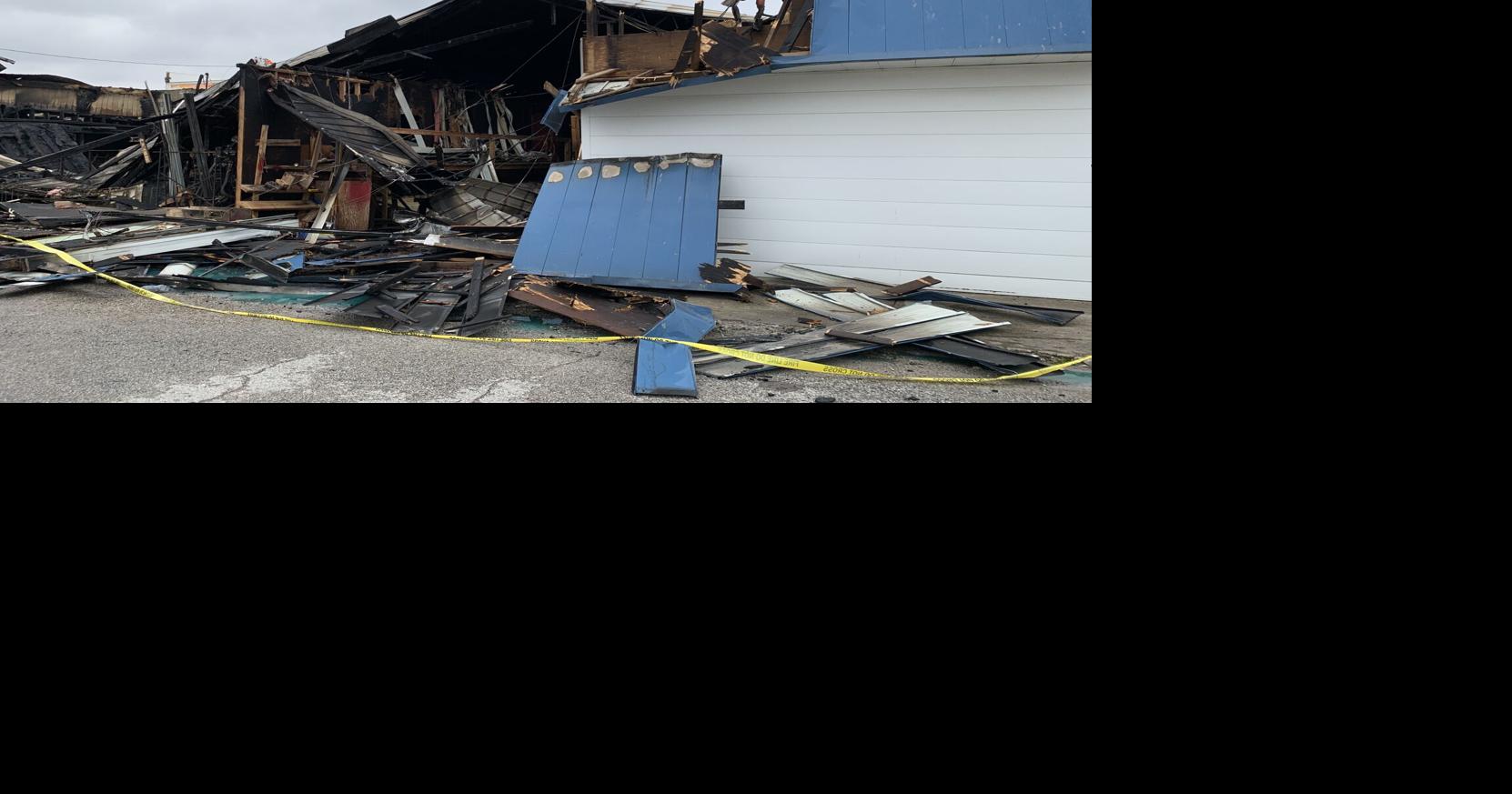 March 31, 2022 fire damage at Vail Lumber Company in Scottsburg ...