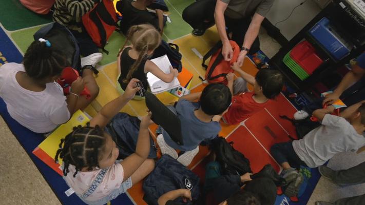 Hundreds of backpacks, supplies gifted to students at JCPS elementary school | Local News | wdrb.com