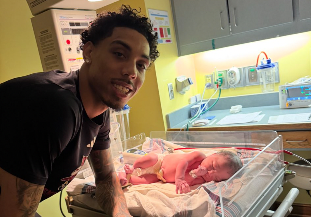 Oh baby! After the birth of his son, Edwards arrives just in time for ...