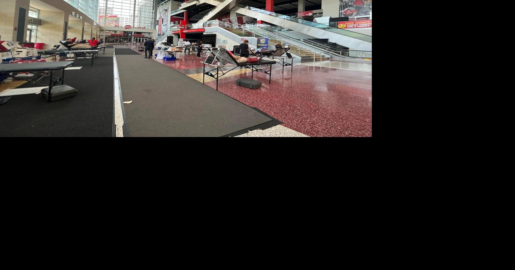 Red Cross blood drive at the KFC Yum! Center honors military, first ...