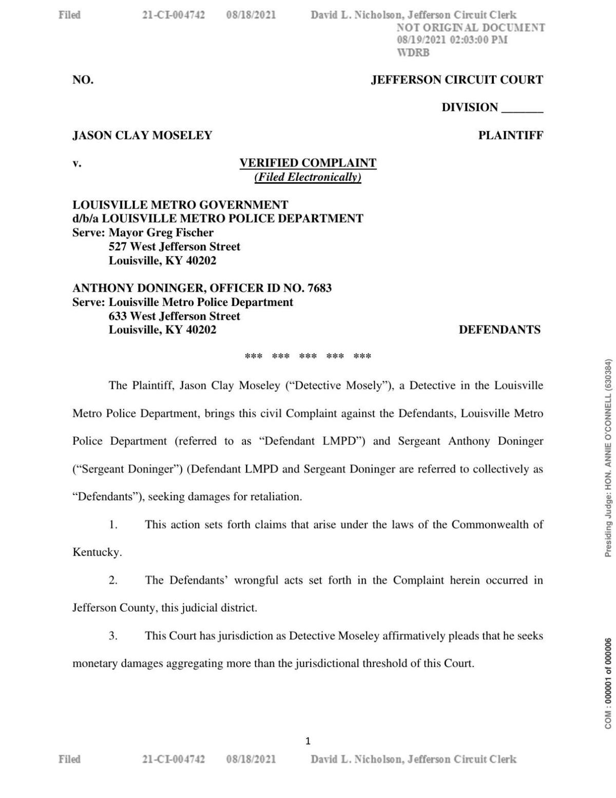 LMPD detective claims retaliation for reporting alleged sexual assault ... LMPD detective claims retaliation for reporting alleged sexual assault ...